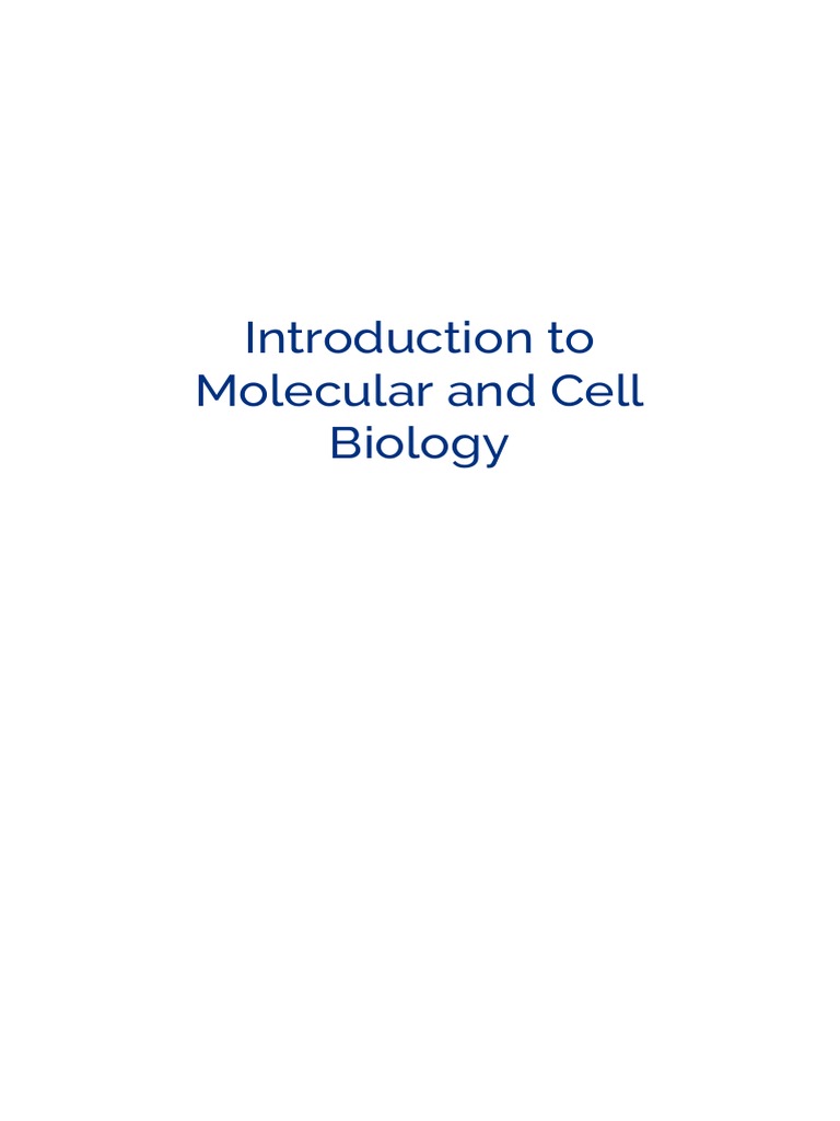 Introduction To Molecular and Cell Biology | PDF | Isotope | Chemical ...