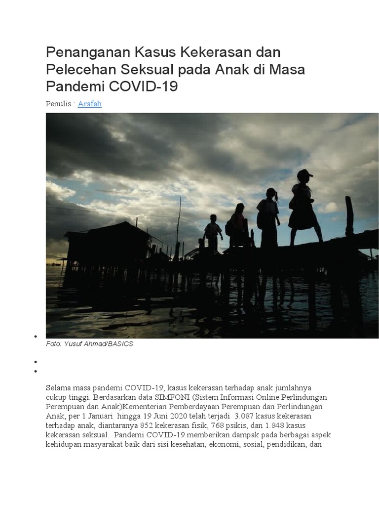 Penanganan Kasus Kekerasan Dan Pelecehan Seksual Pada Anak Di Masa Pandemi COVID | PDF