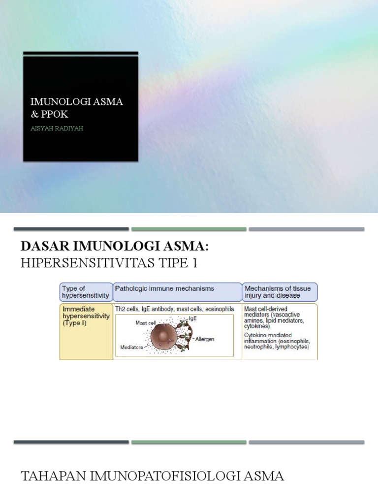 Imunologi Asma PPOK | PDF | Interleukin 4 | T Helper Cell