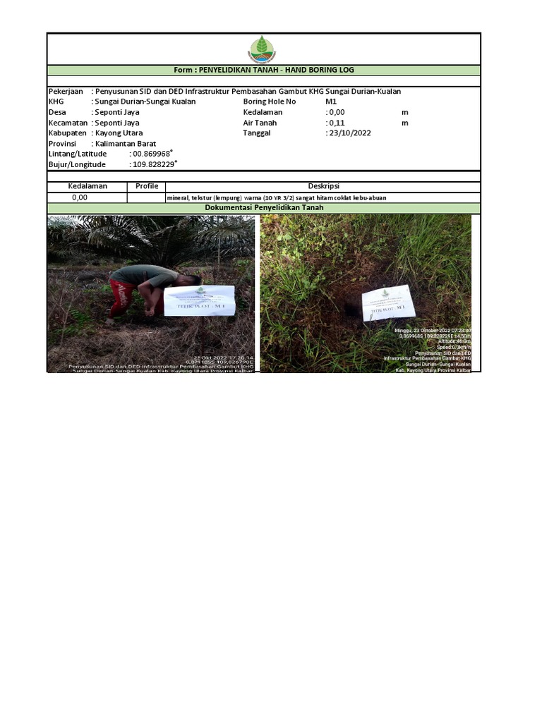 Form Lapangan Kku KHG (Sungai Durian-Sungai Kualan) | PDF