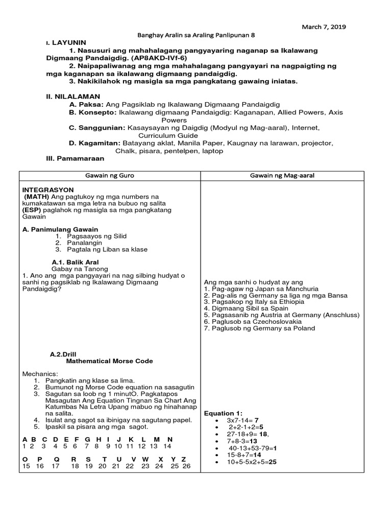 Demo Lesson Plan Pdf