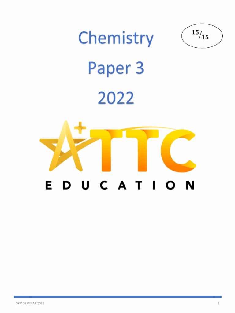 SPM 2022 Chemistry Paper3 Kerja Amali | PDF | Sodium Hydroxide | Hydrochloric Acid