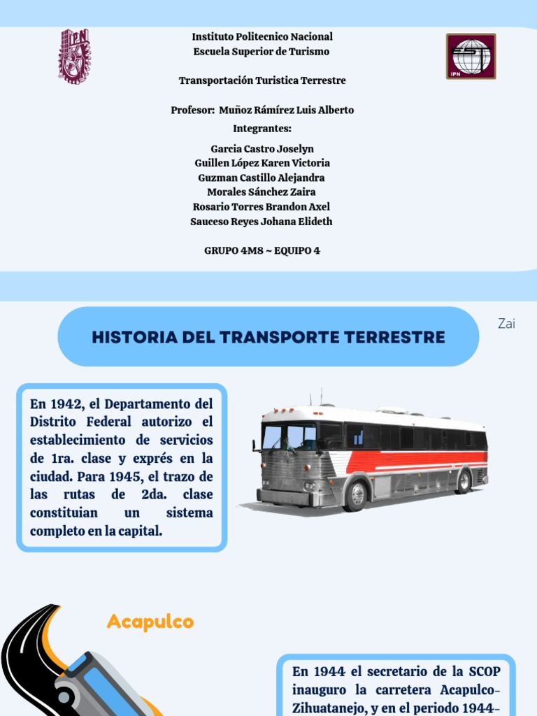 Historia Del Transporte Terrestre Pdf México Transporte