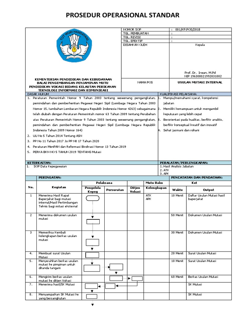 SOP Mutasi | PDF