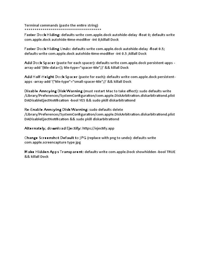 Terminal Commands Pdf