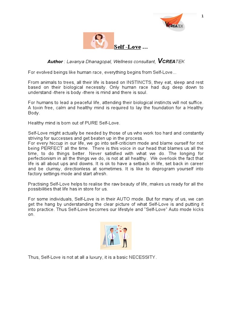 Self Love PDF | PDF | Self Esteem | Thought