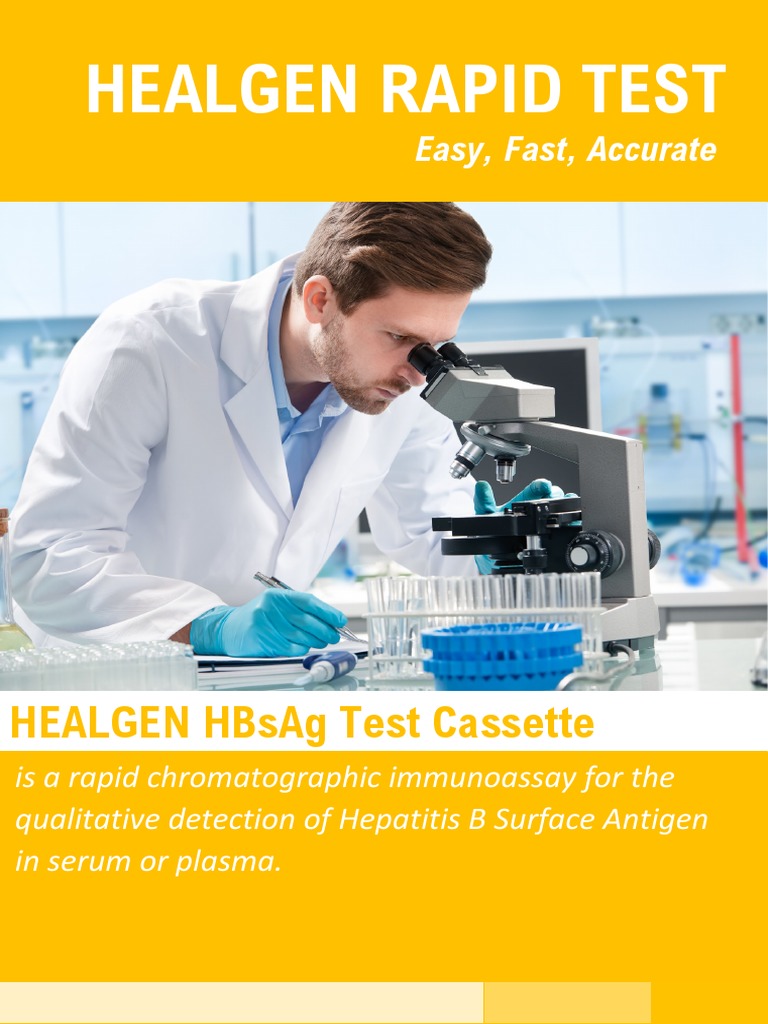 BROSUR - SPESIFIKASI Healgen HBsAg Cassette | PDF | Blood Plasma ...
