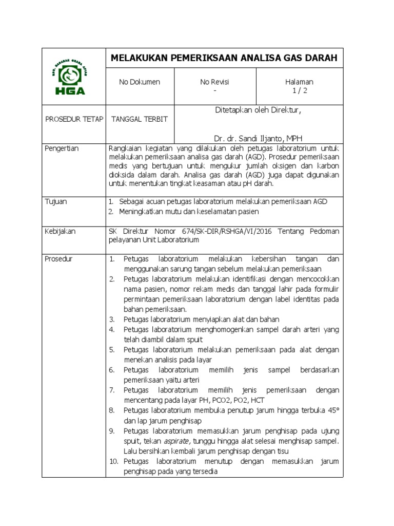 Spo Melakukan Pemeriksaan Agd Ok | PDF