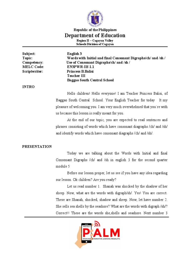 PROJECT-PALM-Princess Balisi | PDF | Languages | Foreign Language Studies