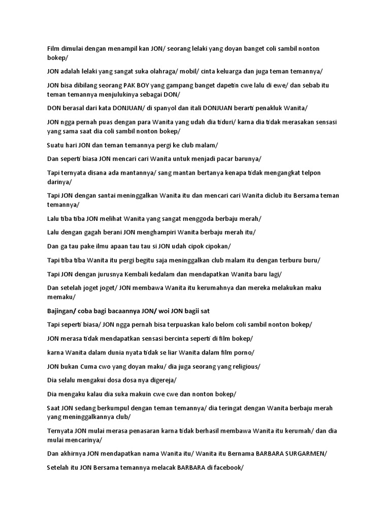 Kisah JON: Antara Cinta dan Bokep | PDF | Seni