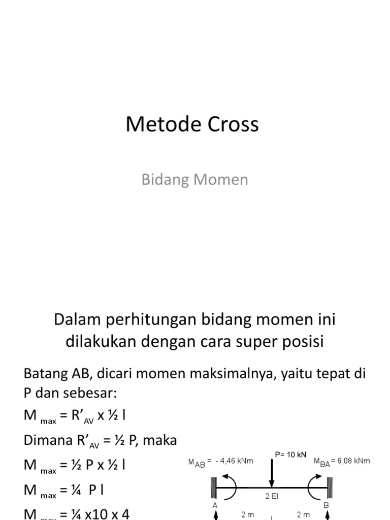 Pertemuan V Metode Cross Momen | PDF