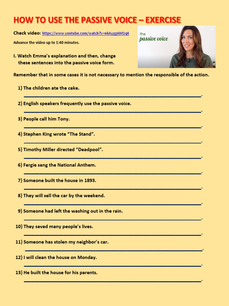 Passive Voice Practice Guide | PDF | Foreign Language Studies