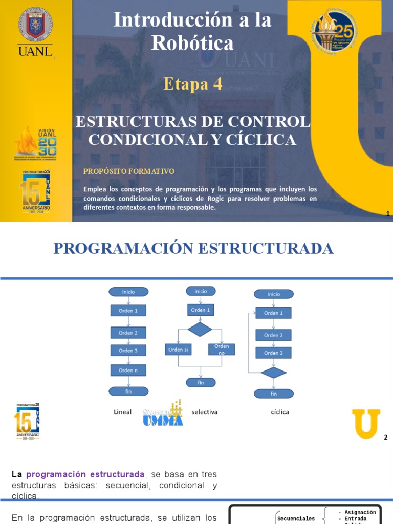 Etapa 4 Estructuras de Control Condicional y Cíclica-Emergente | PDF ...