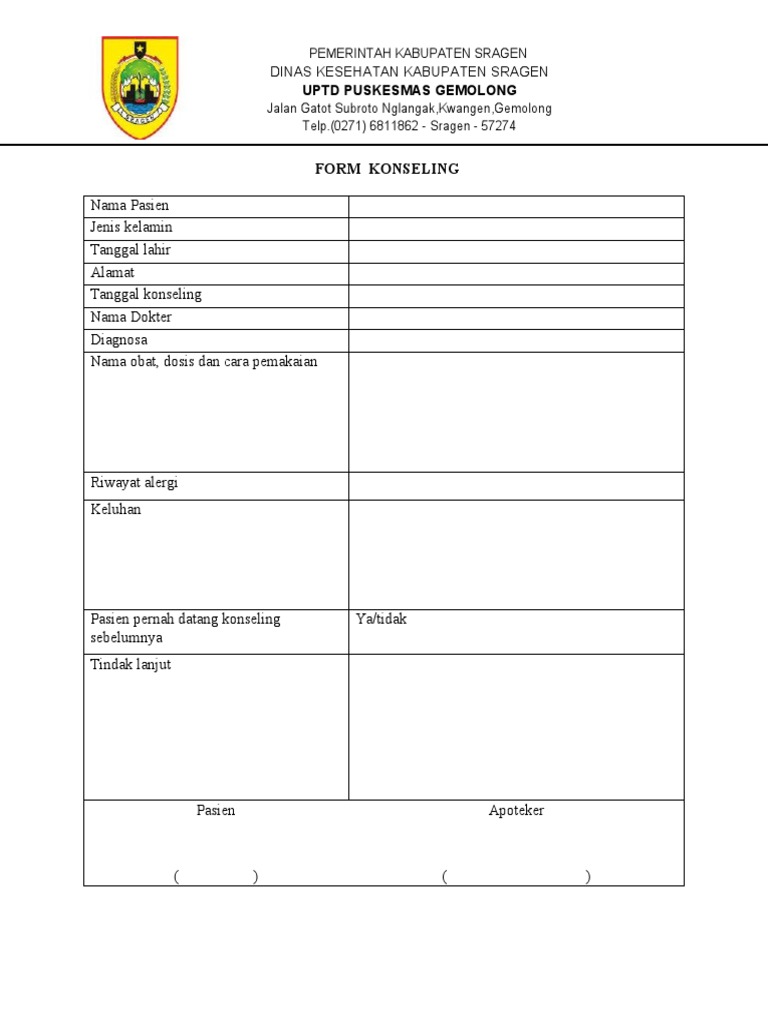 Form Konseling | PDF