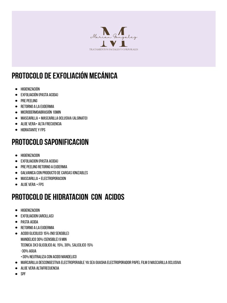 Protocol Os | PDF | Sistema tegumentario | Dermatología