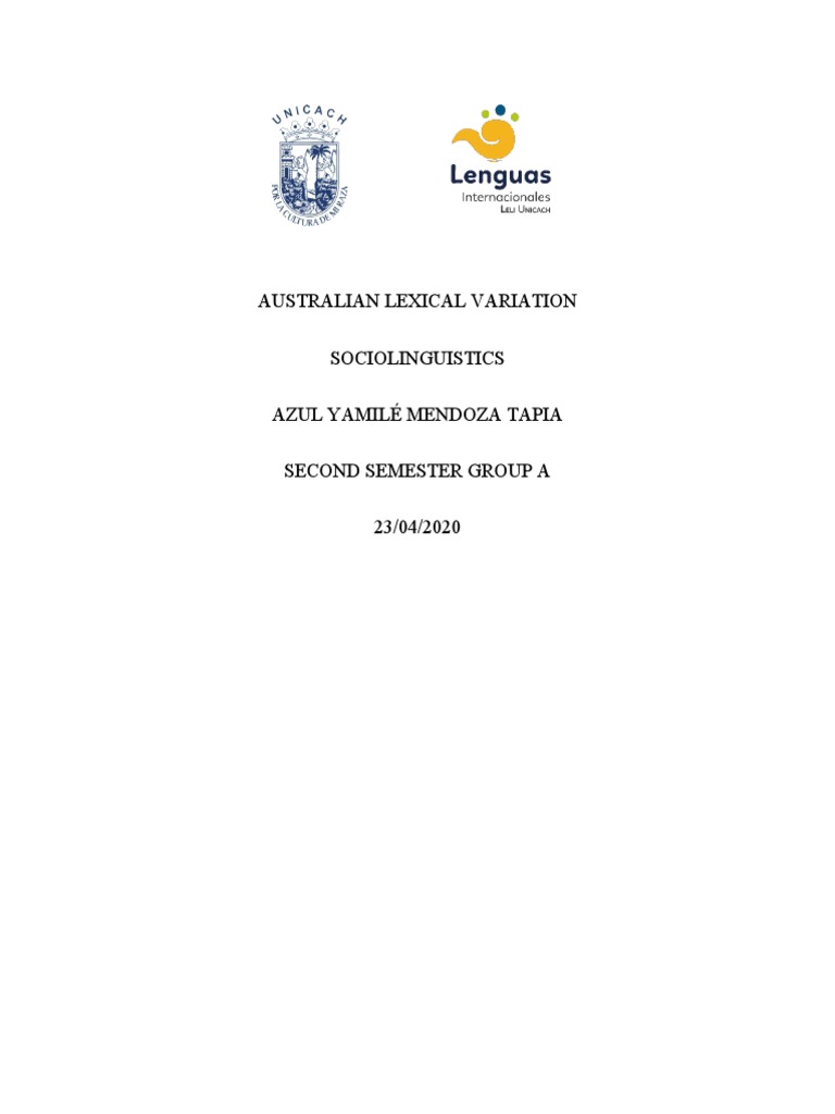 Australian Lexical Variation | PDF | English Language | Vowel