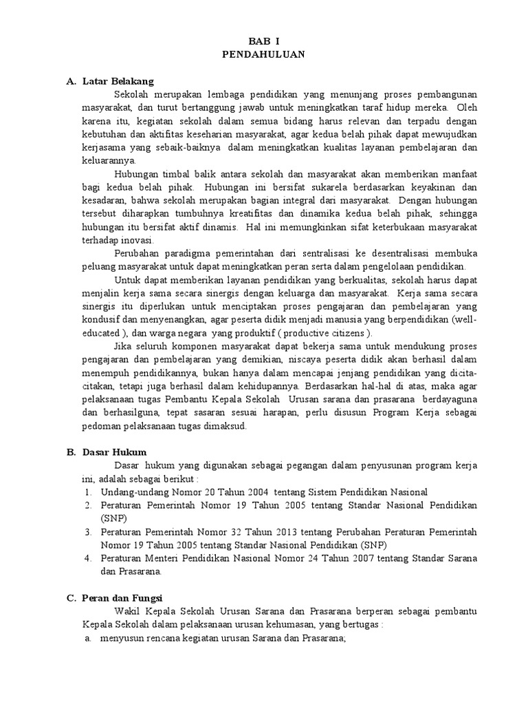 Format PROGRAM SARPRAS | PDF