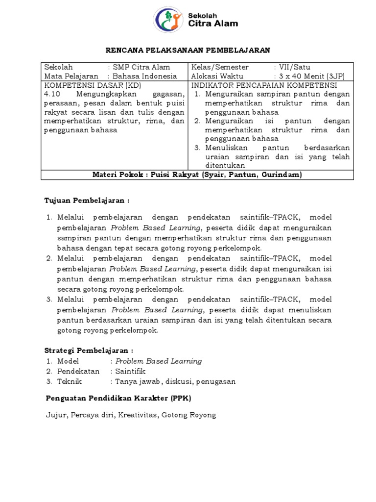 RPP Rencana Aksi 2 | PDF