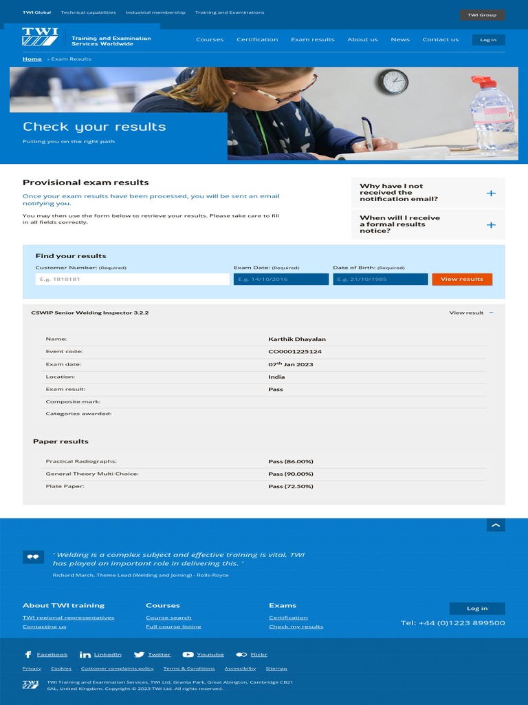 TWI Training - Check Exam Results | PDF | Cyberspace | Communication