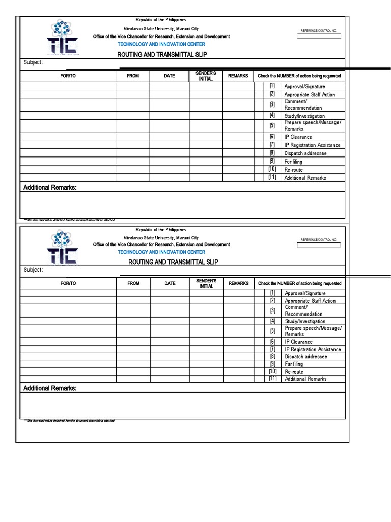 MSU Routing Slip for Research Office | PDF | Communication