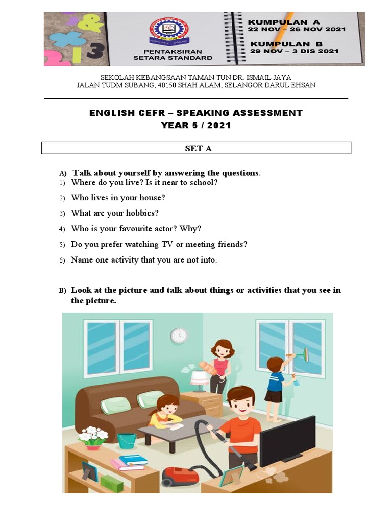 Year 5 English Speaking Assessment | PDF