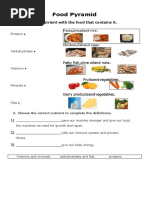 Food Pyramid Worksheet Template | PDF