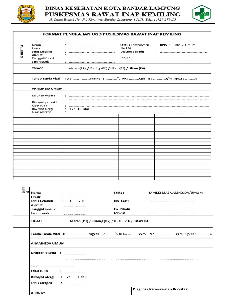Format Pengkajian UGD | PDF