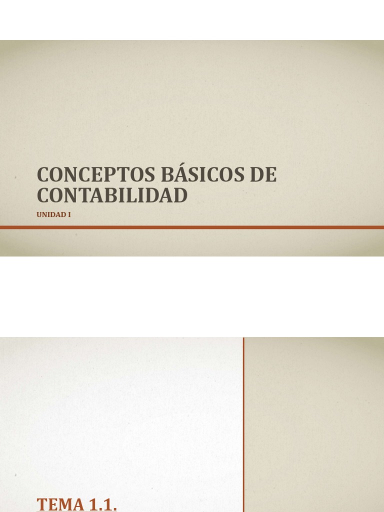 Tema 1.1. Conceptos Basicos de Contabilidad | PDF | Contabilidad ...