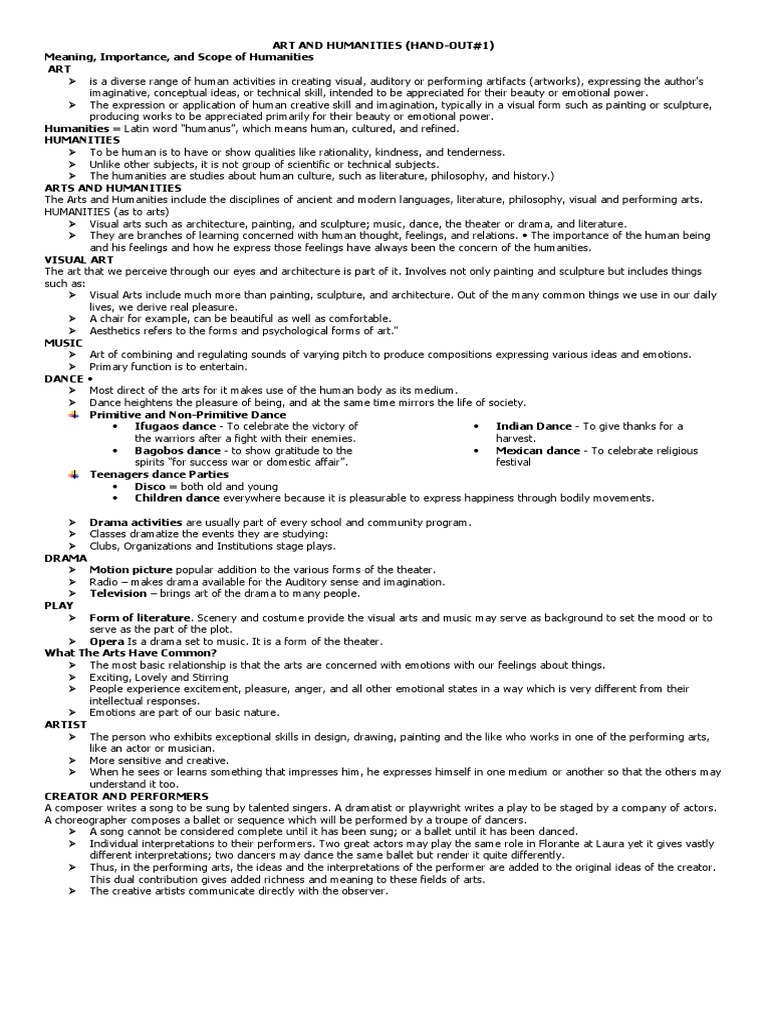 Understanding the Relationship Between Art, Humanities, and Culture ...
