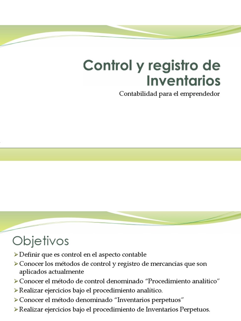 Control y Registro de Inventarios | PDF | Contabilidad | Negocios económicos