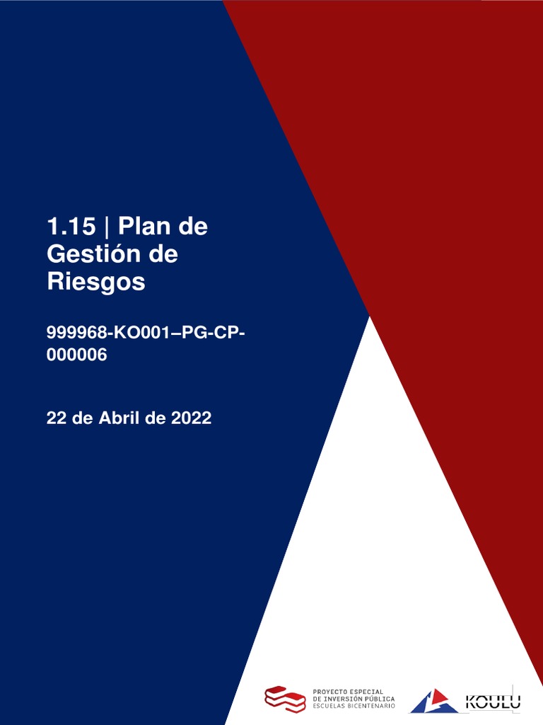 Plan de Gestión de Riesgos | Descargar gratis PDF | Planificación ...