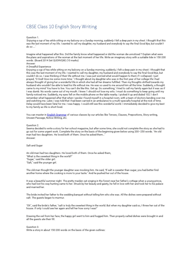 Story-Writing Examples | PDF