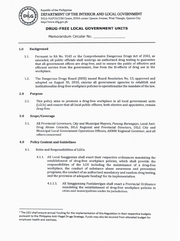 Dilg Memocircular 2018105 - 75ecc0c188 | PDF