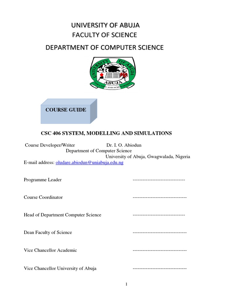 CSC 406 Uniabuja 1 | Download Free PDF | Regression Analysis | Conceptual Model