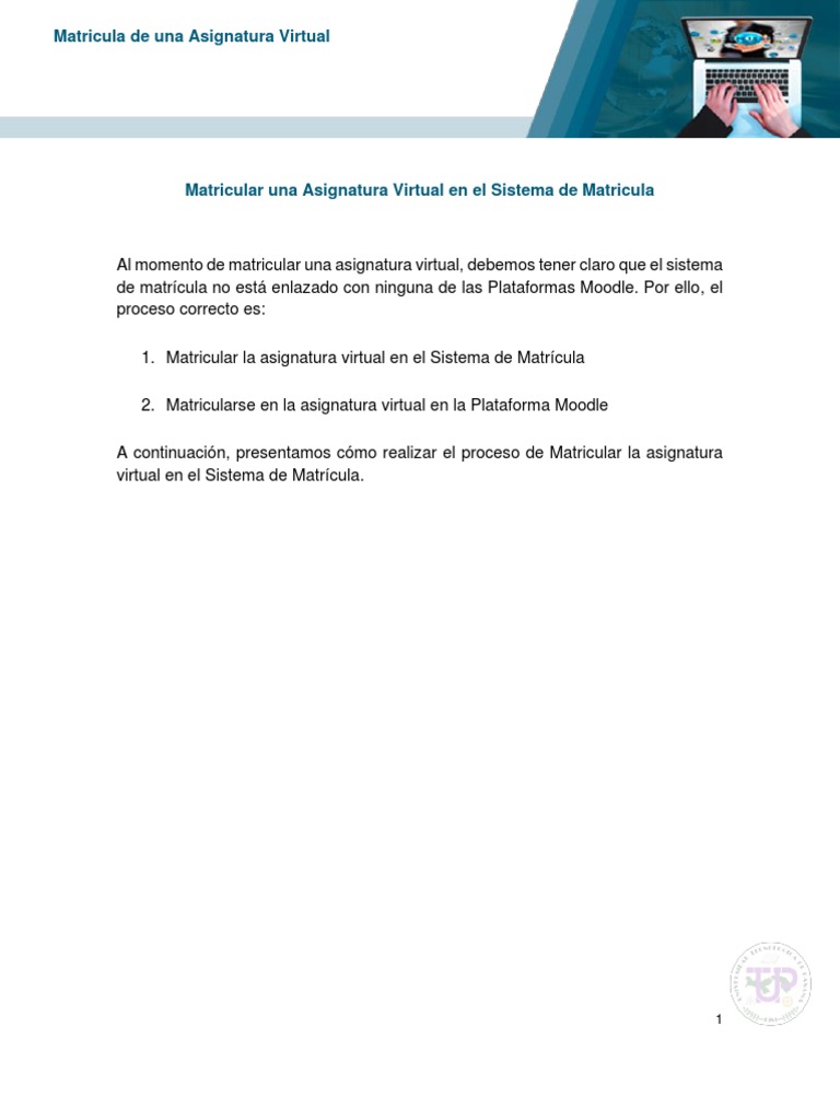 Matricula Asignatura Sistema Matricula | PDF | Moodle | Contraseña