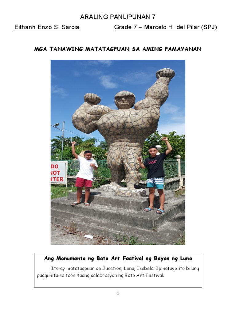 Mga Tanawing Matatagpuan Sa Aming Pamayanan | PDF