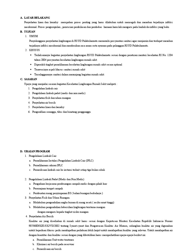 Program Kesling | PDF | Kesehatan Holistik | Teknologi & Rekayasa