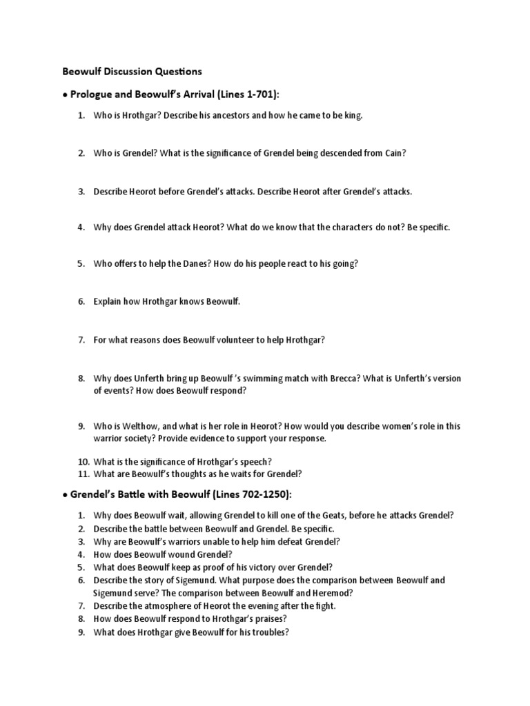 Beowulf Review | PDF | Beowulf | Scandinavian Folklore