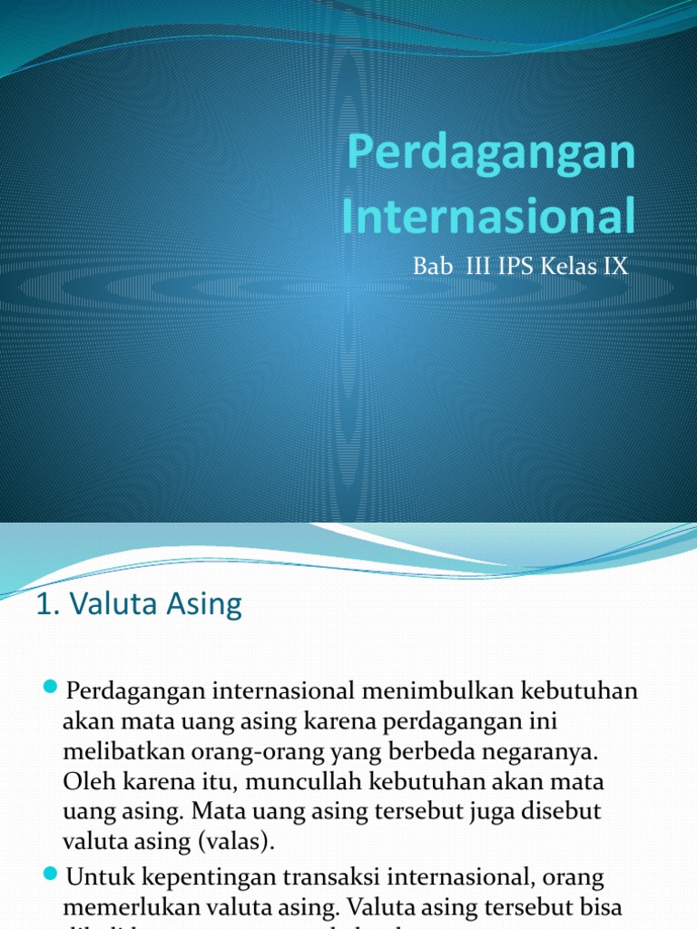 PERDAGANGAN INTERNASIONAL | PDF