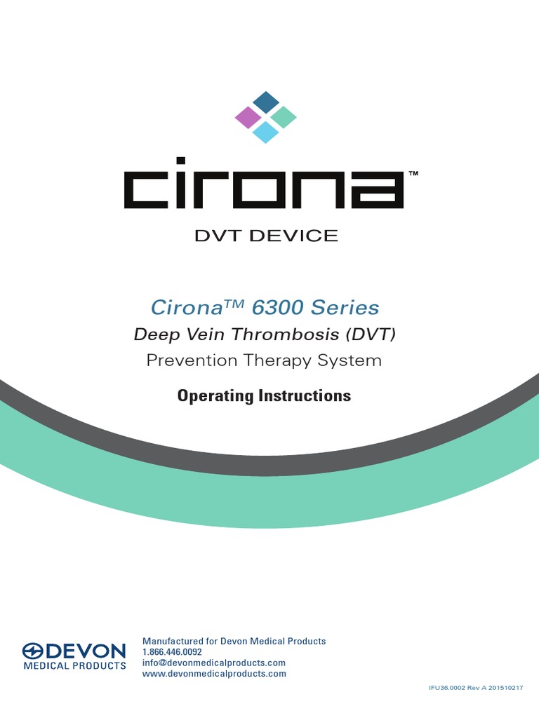 Cirona-6300 IFU | PDF | Thrombosis | Vein