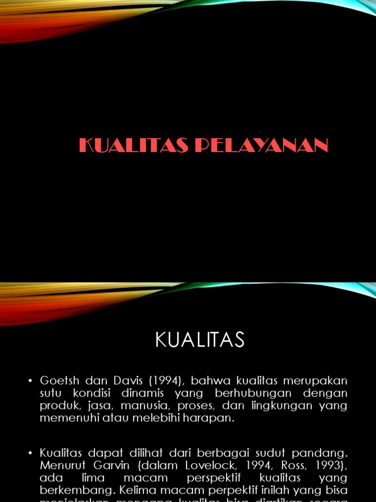 KUALITAS PELAYANAN DAN DIMENSI-DIMENSINYA | PDF