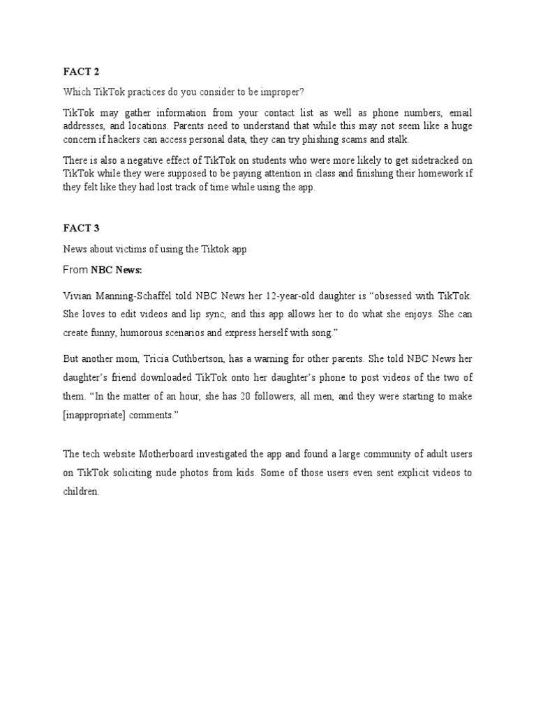 Potential Dangers and Negative Impacts of TikTok: Privacy Concerns ...