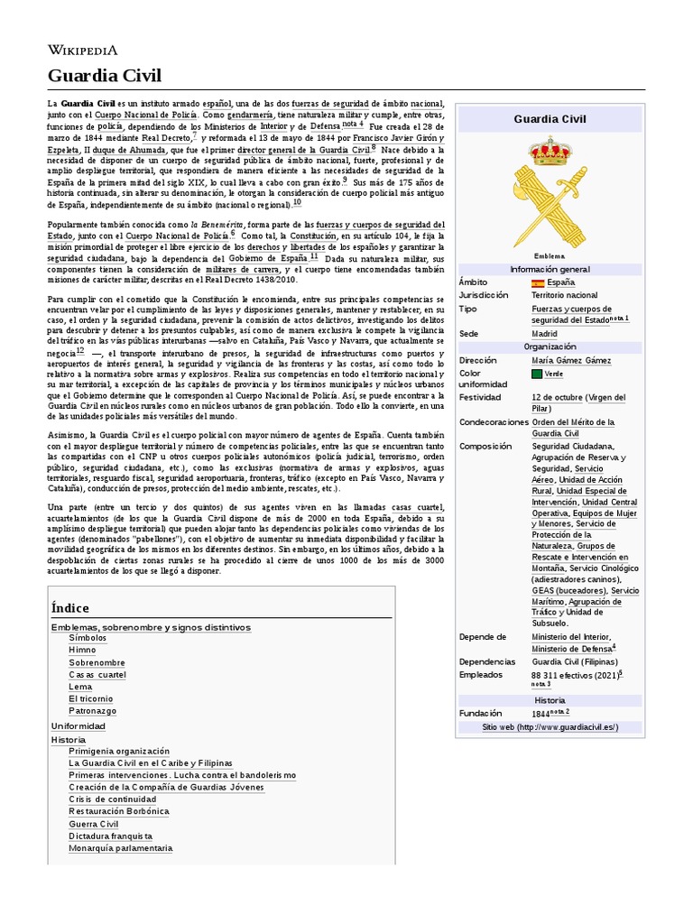 Guardia Civil | PDF | Militares de españa | Gobierno de españa