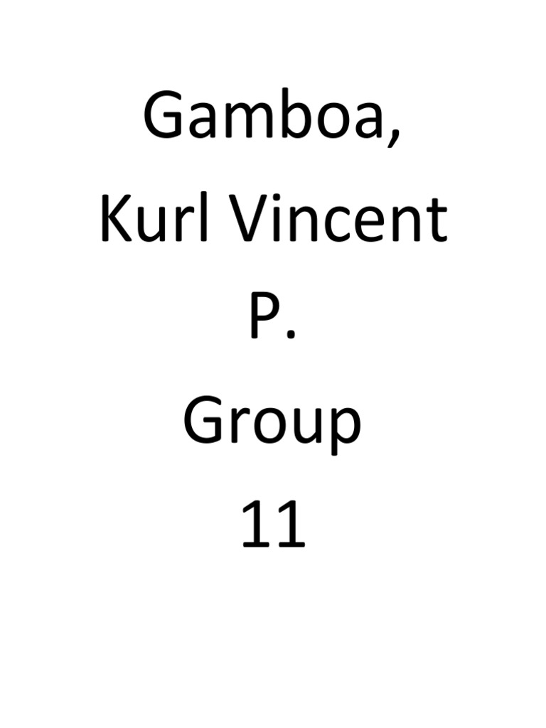 Experiment 1 - Gamboa | PDF