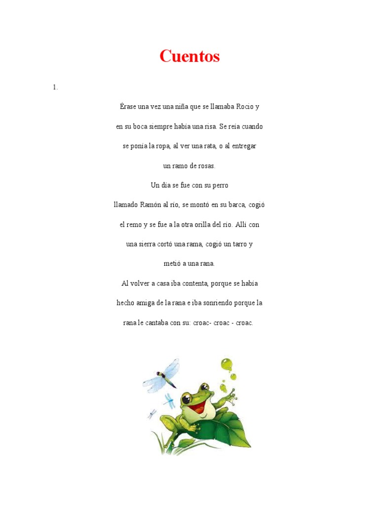 Cuentos cortos con R y RR para niños | PDF