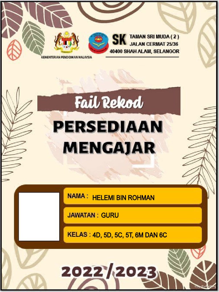 Fail Rekod Mengajar 2022 (Autosaved) | PDF