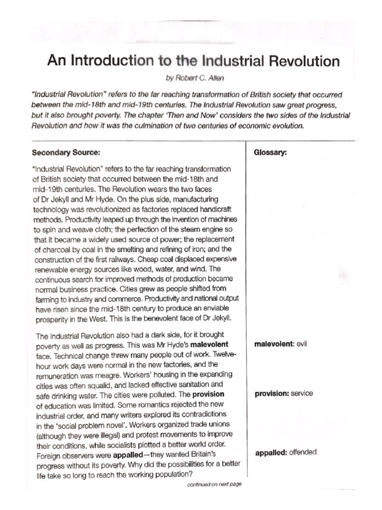 An Introduction To The Industrial Revolution | PDF