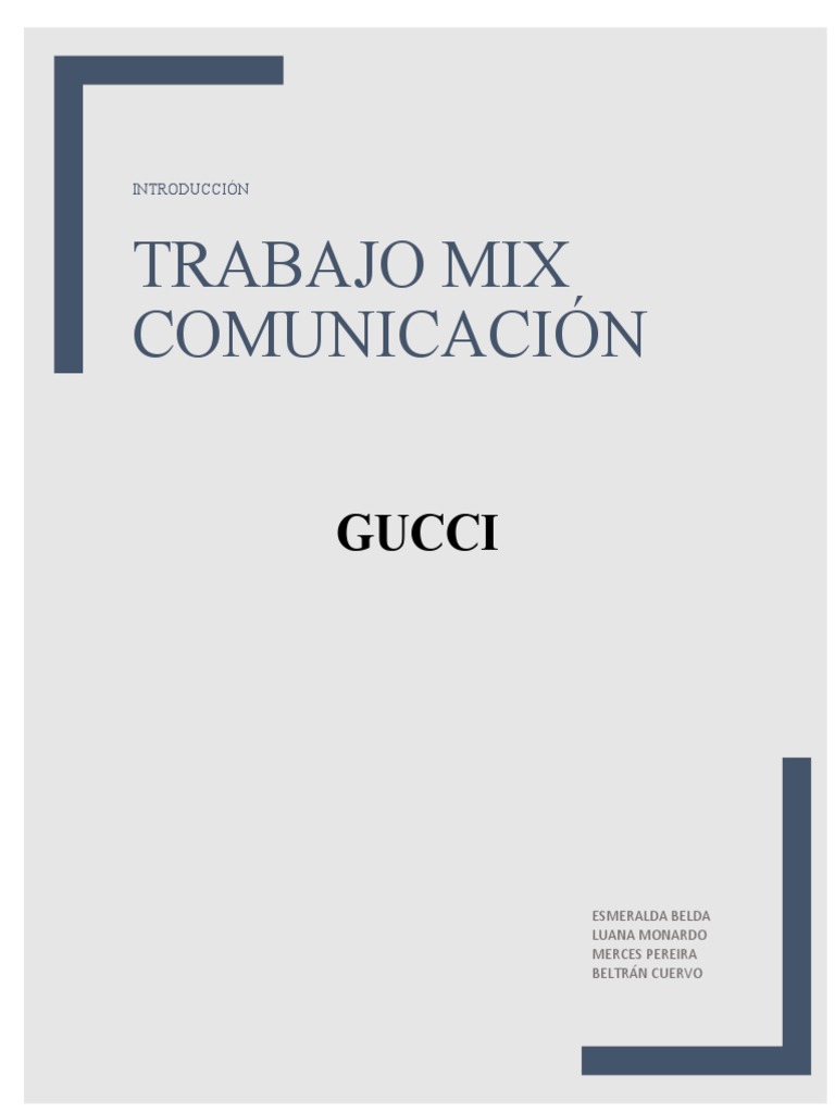 Analisis Campaña Gucci | PDF | Marca | Publicidad