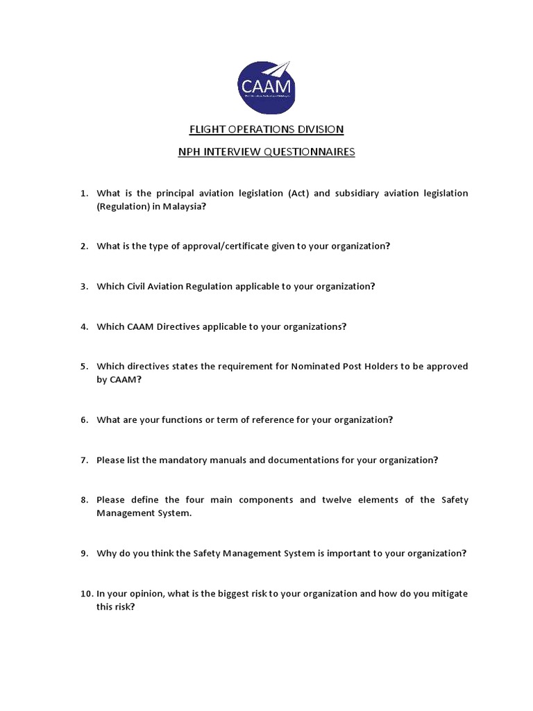 NPH Organization Interview Guide | PDF | Business