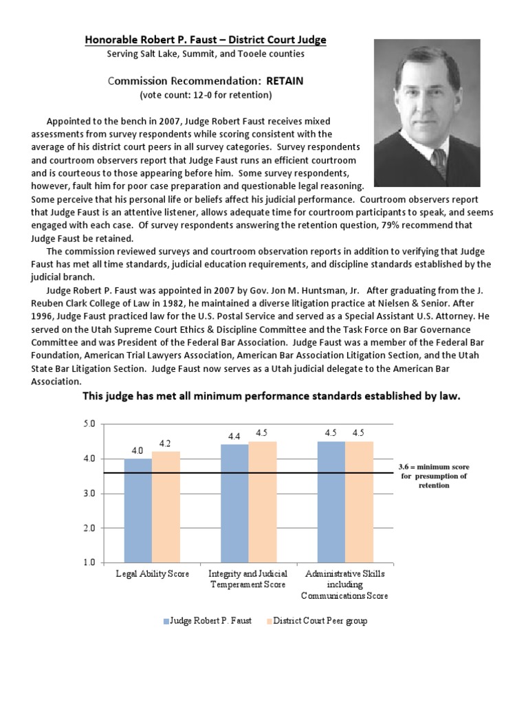 Judge Robert P. Faust Retention Review | PDF | Judge | Sampling ...
